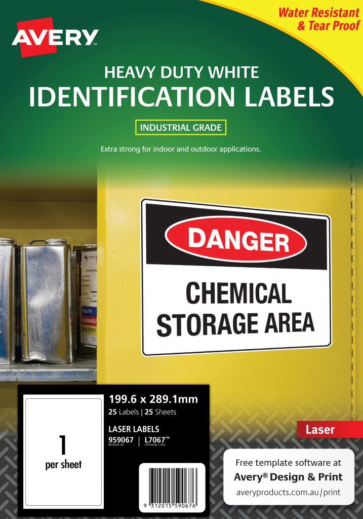 Avery® White Durable Heavy Duty Labels-L7067-25 - Avery Online Singapore